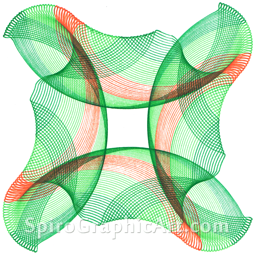 Super Spirograph Patterns The Cloverleaf Spirographicart